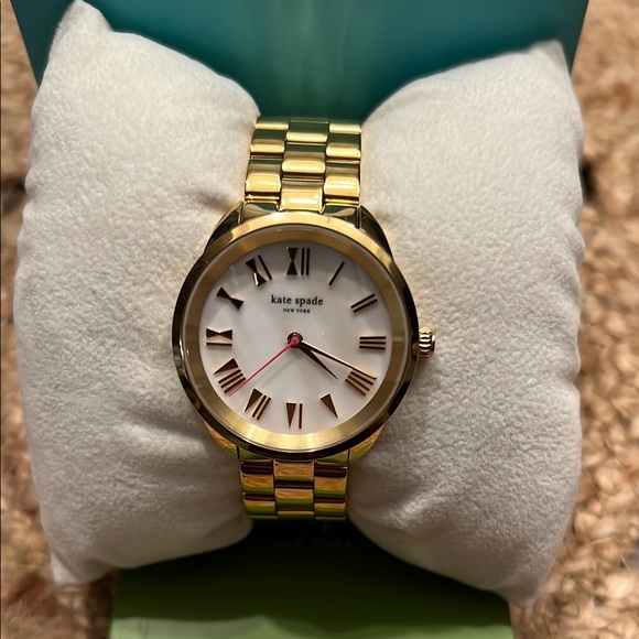 kate spade | Accessories | Kate Spade Gold Watch With Mother Of Pearl ...